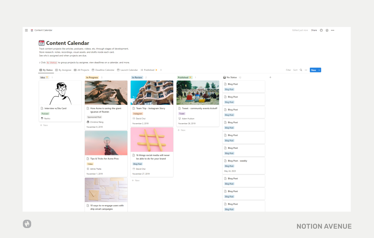 15 Notion Social Media Planner & Content Calendars to Grow your Audience Faster